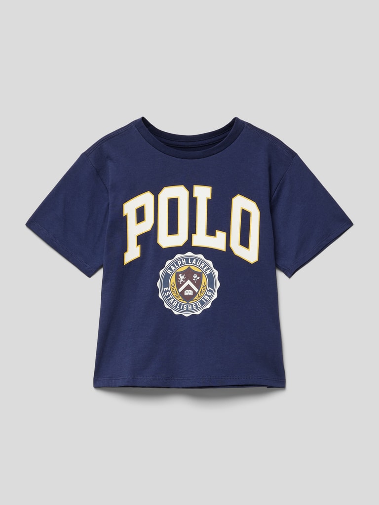 Polo Ralph Lauren Teens T-Shirt mit Label-Statement-Print (marineblau ...
