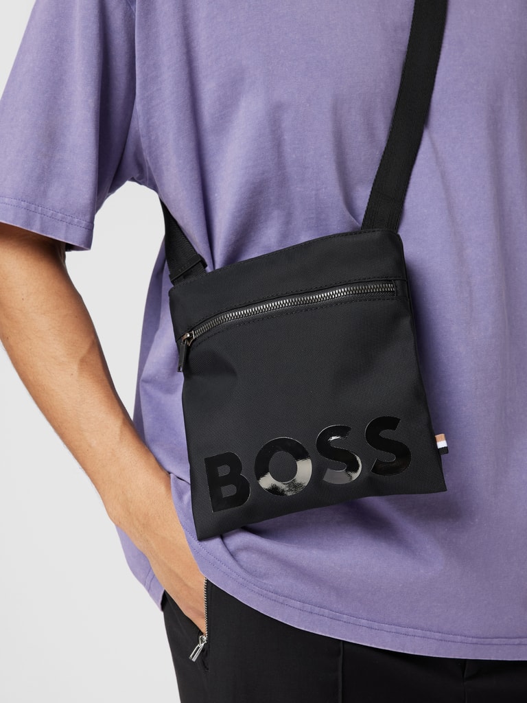 Kup online BOSS Torba na ramię z nadrukiem z logo model ‘Catch_S’ (czarny)