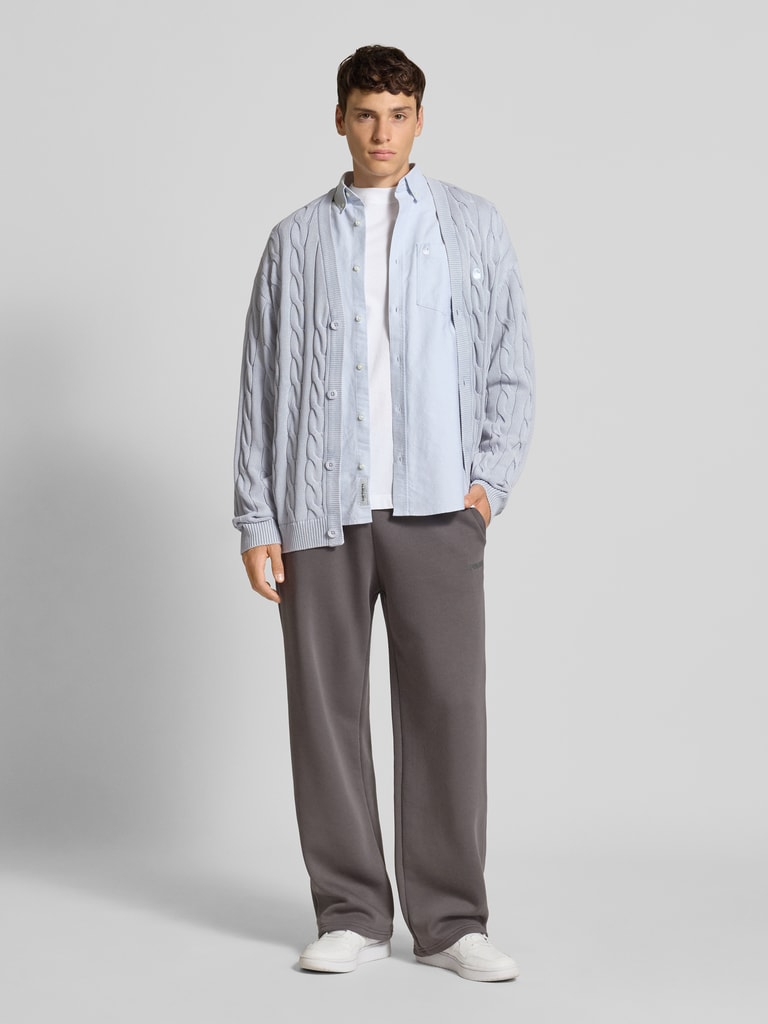 Carhartt Work In Progress Strickjacke mit Zopfmuster und V-Ausschnitt ...