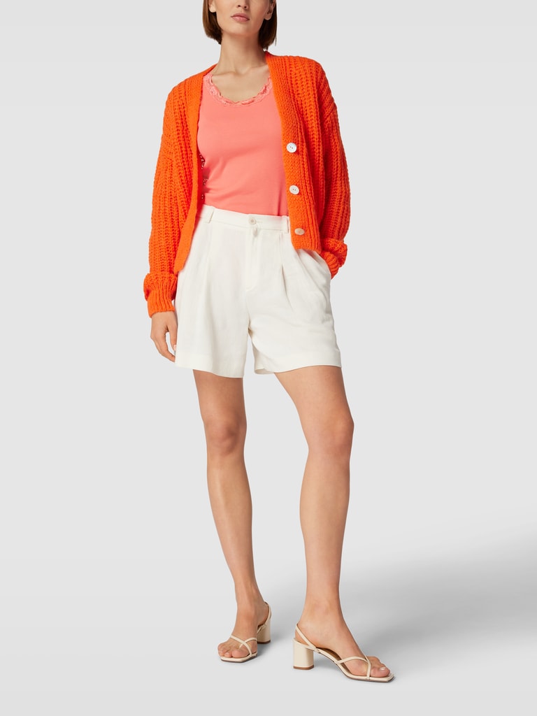 Fransa Top in Feinripp-Optik Modell 'seas' (koralle) online kaufen