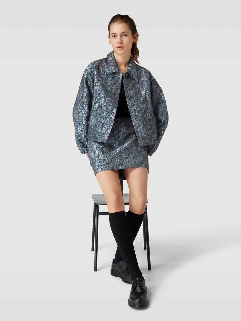 Marc O'Polo Denim Blazer met all-over motief en extra brede schouders ...