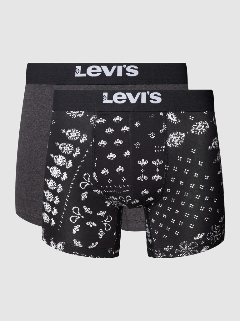 Levi's® Trunks mit Label-Bund Modell 'BANDANA' im 2er-Pack (schwarz ...