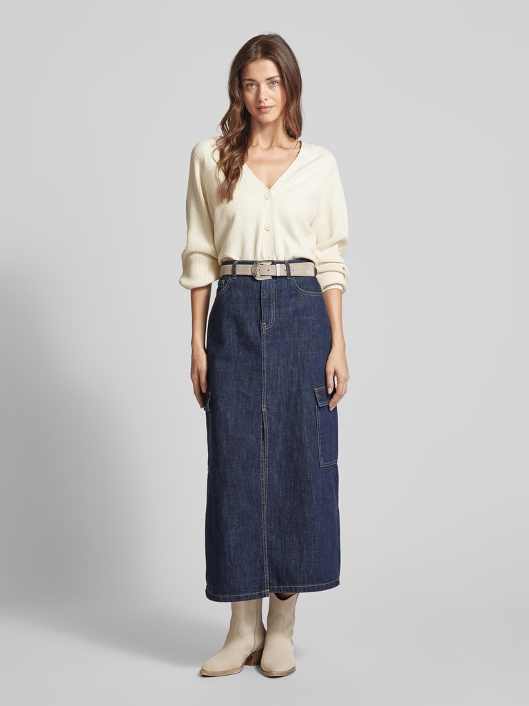 ICHI Gebreide cardigan met structuurmotief, model 'BOSTON' in ecru online kopen | P&C