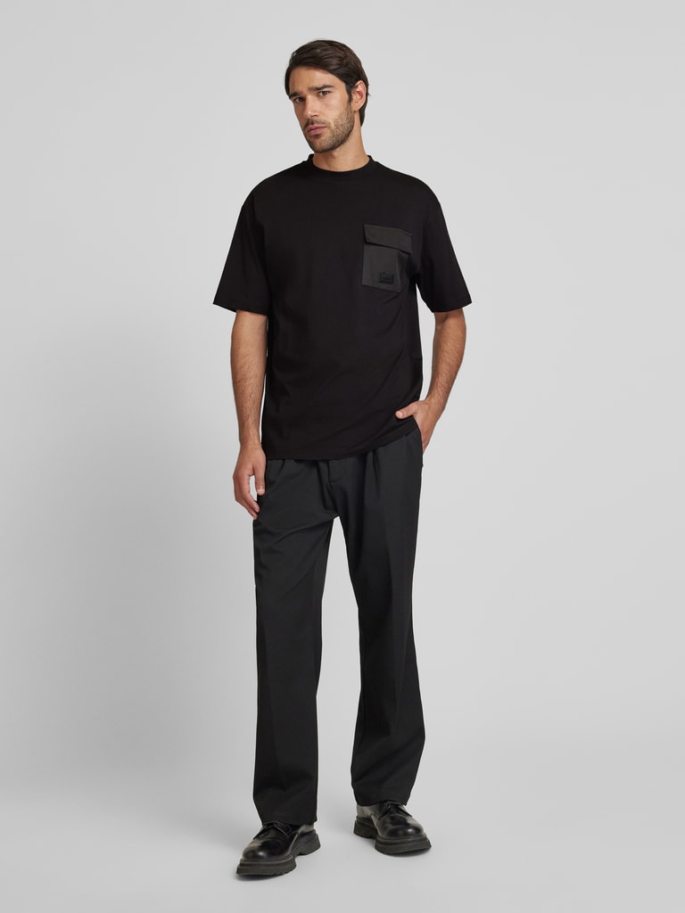 Karl Lagerfeld T-Shirt mit Label-Patch (black) online kaufen