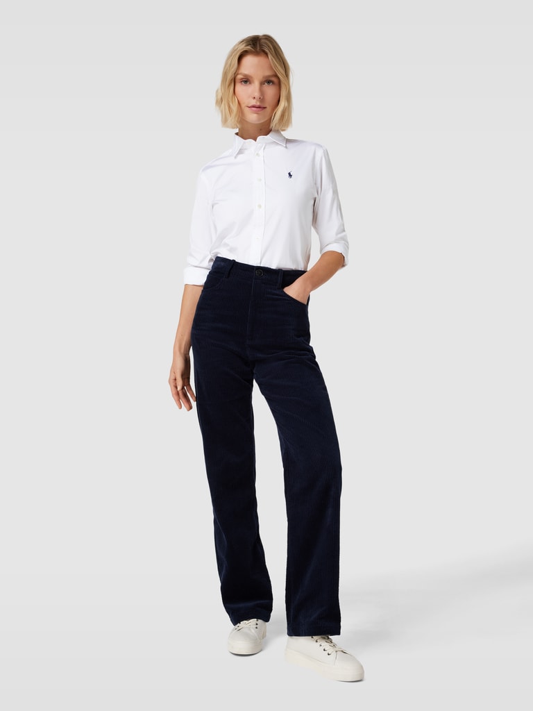 Polo Ralph Lauren Hemdbluse mit Logo-Stitching Modell 'Georgia' (weiss ...
