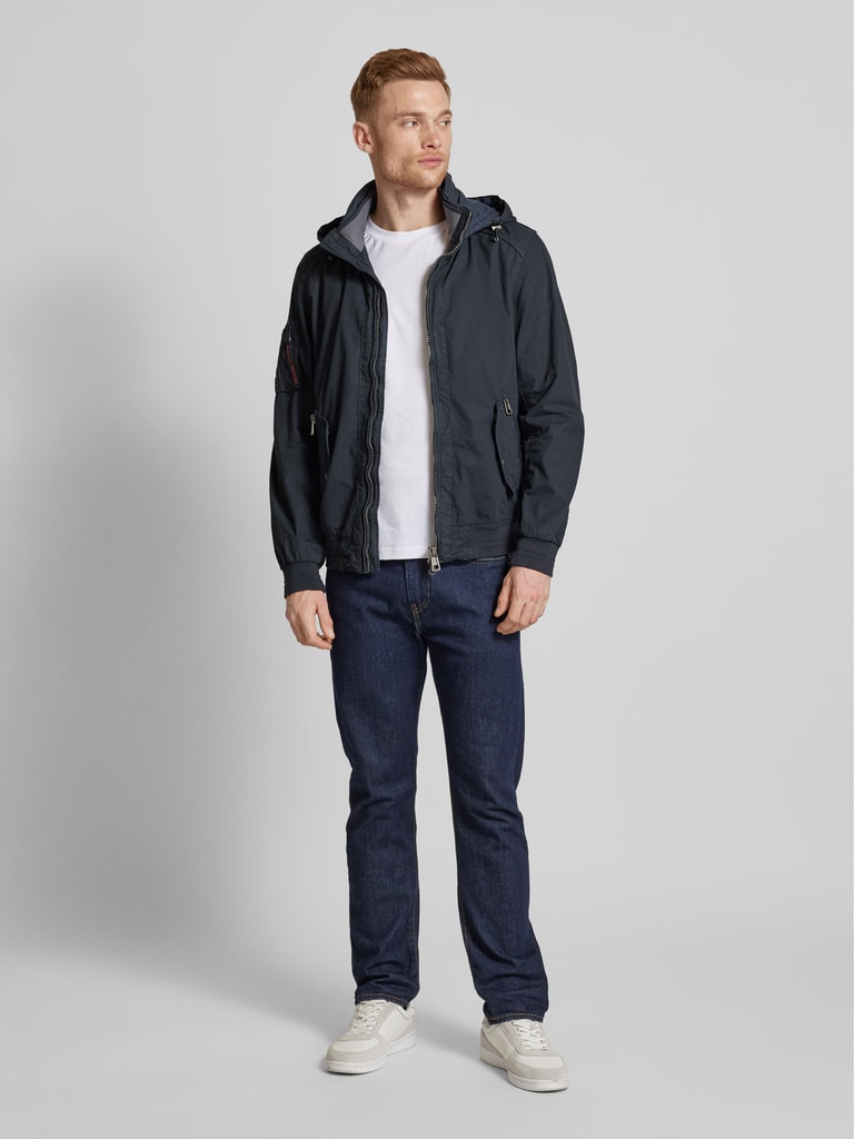 Wellensteyn Regular fit jack met capuchon, model 'CICERO' in marineblauw online kopen | P&C