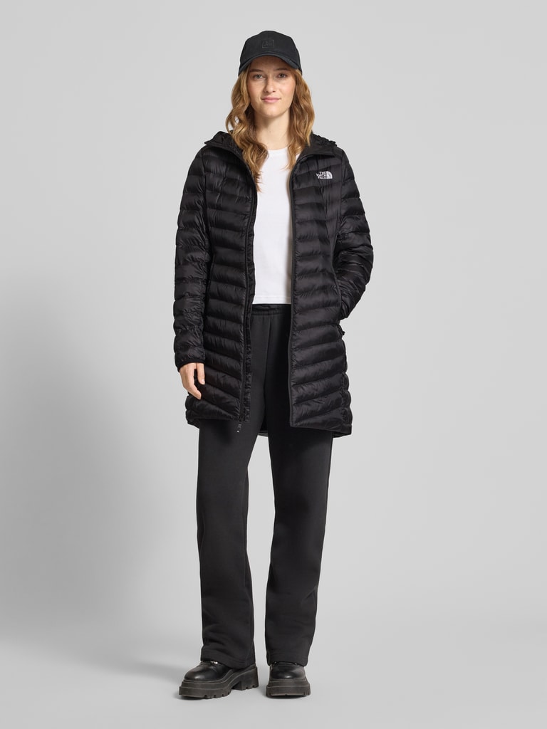 The North Face Gewatteerde lange jas met logostitching, model 'Huila ...