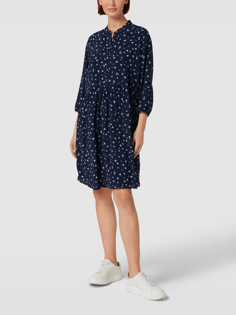 Esprit Jurk met all-over motief in marineblauw online kopen | P&C