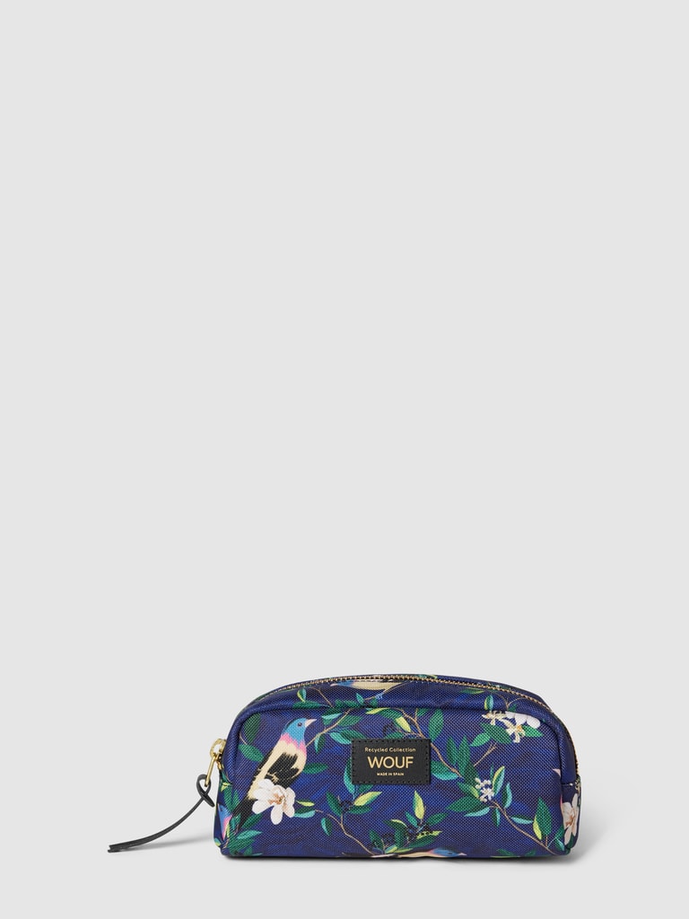 WOUF Make-uptasje met all-over motiefprint, model 'Malu' in marineblauw ...