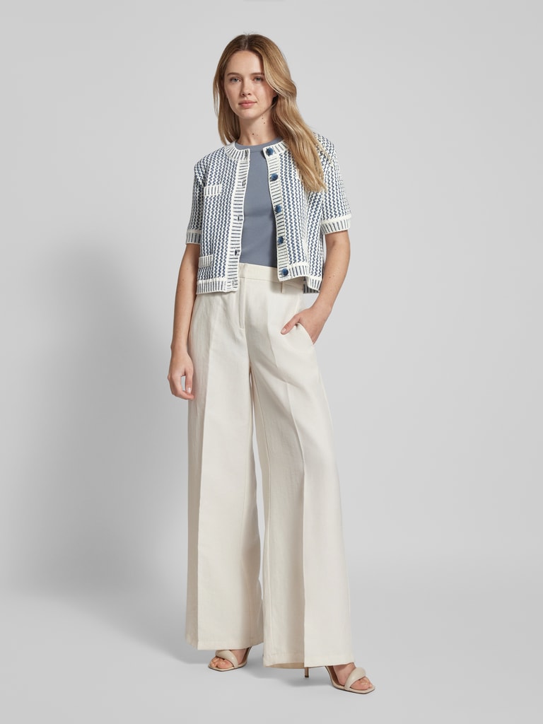 Oui Strickjacke mit 1/2-Arm in Two-Tone-Machart (hellblau) online kaufen