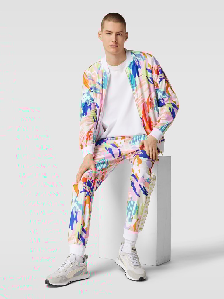 Kappa Sweatjacke mit Allover-Muster Modell 'Multi color aop gold tape' (gold) online kaufen