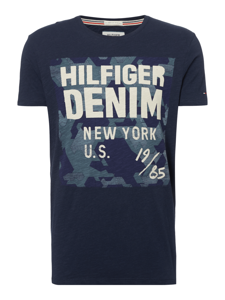Tommy Jeans T-Shirt mit großem Logo-Print (marine melange) online kaufen
