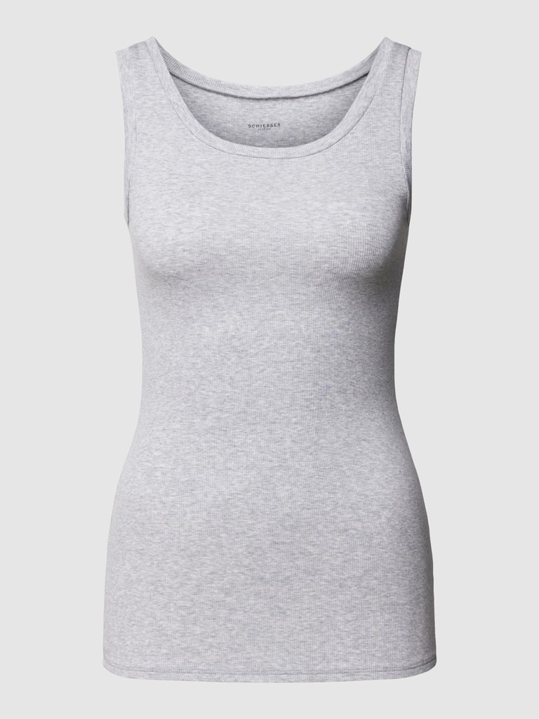 Schiesser Tanktop Mit Feinripp Modell Pure Rib Hellgrau Online Kaufen