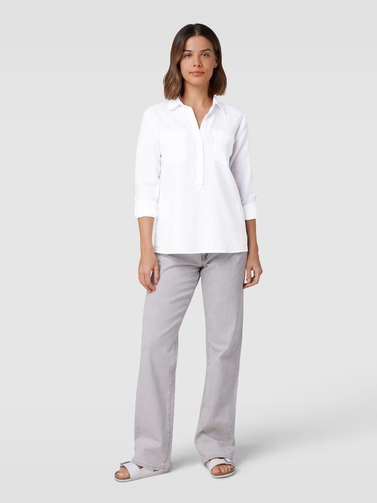 OPUS Bluse mit Brusttaschen Modell 'Fredda' (weiss) online kaufen