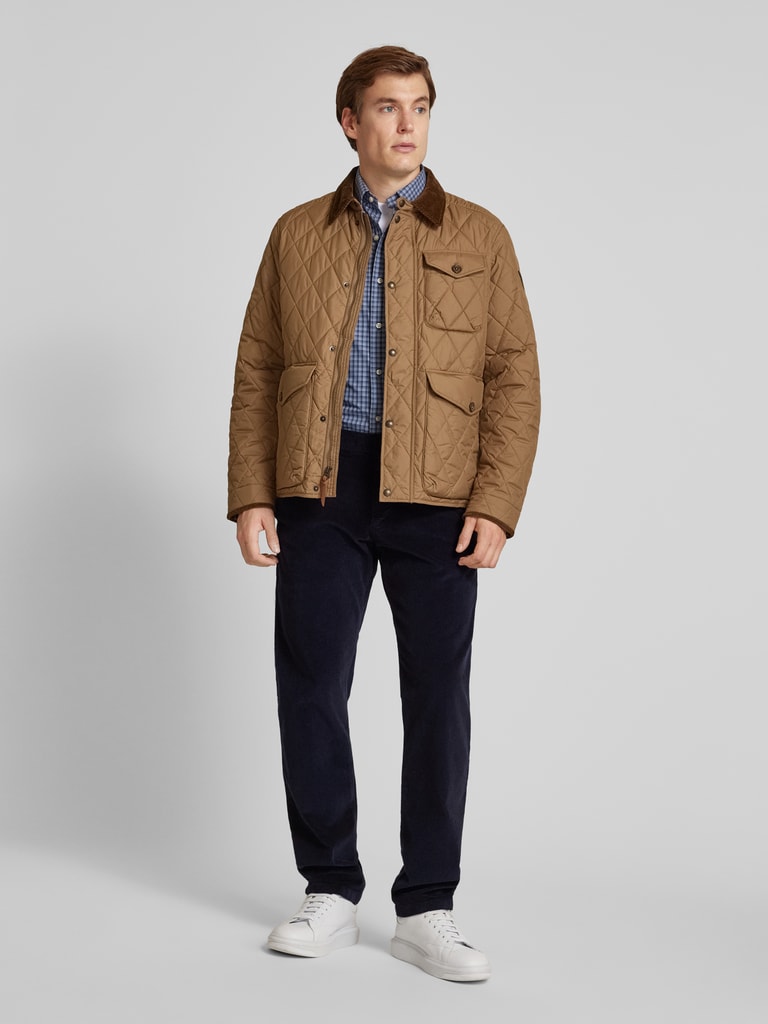 JOOP! Jeans Modern fit corduroy broek met riemlussen, model 'Matthew ...