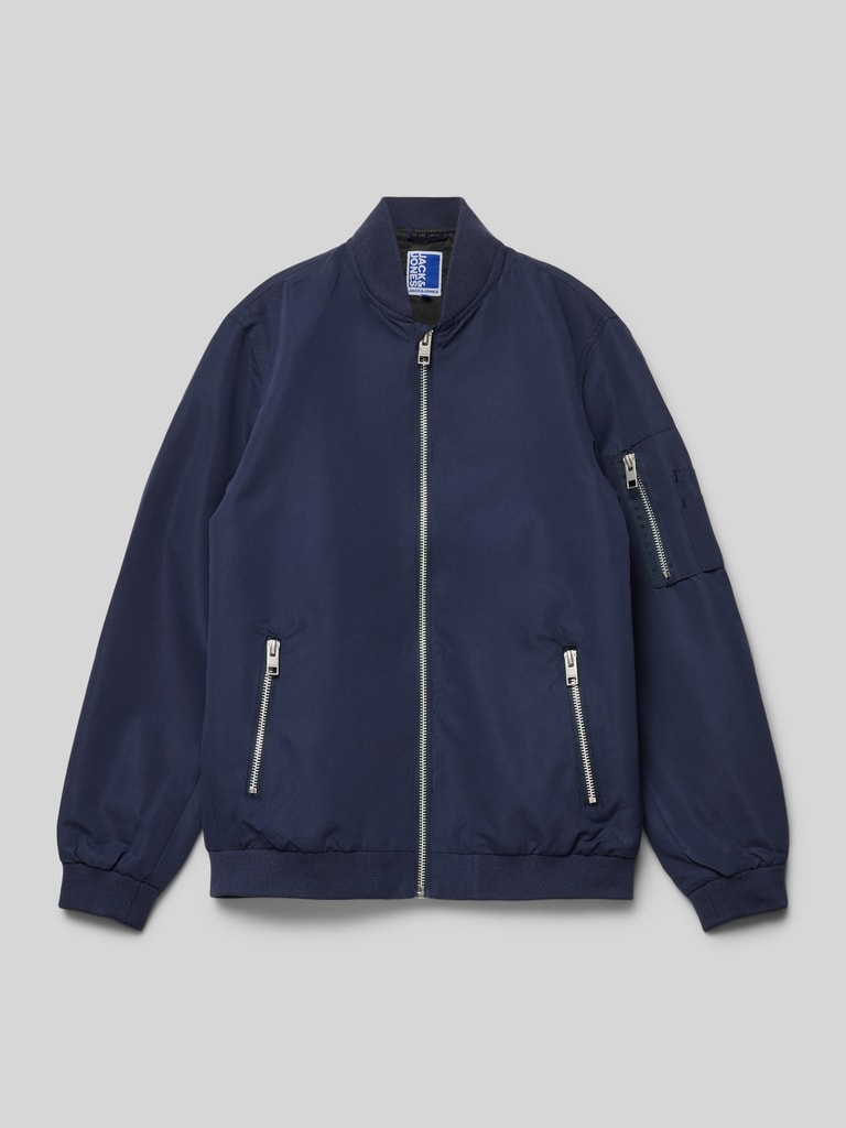 Jack & Jones Bomberjack met ritszakken in marineblauw online kopen | P&C