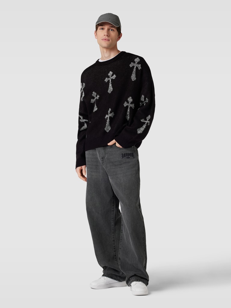 REVIEW Jeans mit Label-Stitching (black) online kaufen