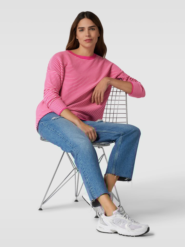 MAERZ Muenchen Strickpullover mit Streifenmuster (pink) online kaufen