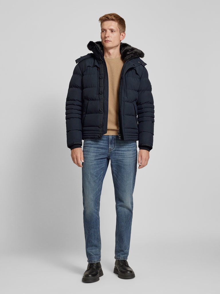 Wellensteyn Regular fit functioneel jack met dikke wattering, model 'STARSTREAM' in marineblauw ...