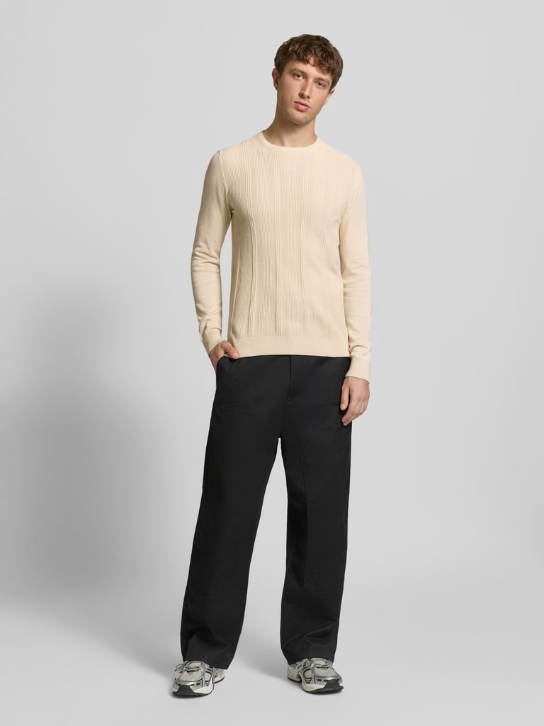 Kup online Blend Sweter w dzianinowym wyglądzie o kroju slim fit model ...