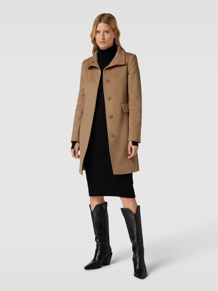 Kup online Max Mara Studio Płaszcz wełniany z wełny lana ze stójką i ...