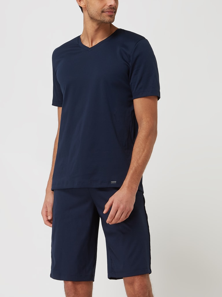 Hanro Pyjama aus merzerisierter Baumwolle (dunkelblau) online kaufen