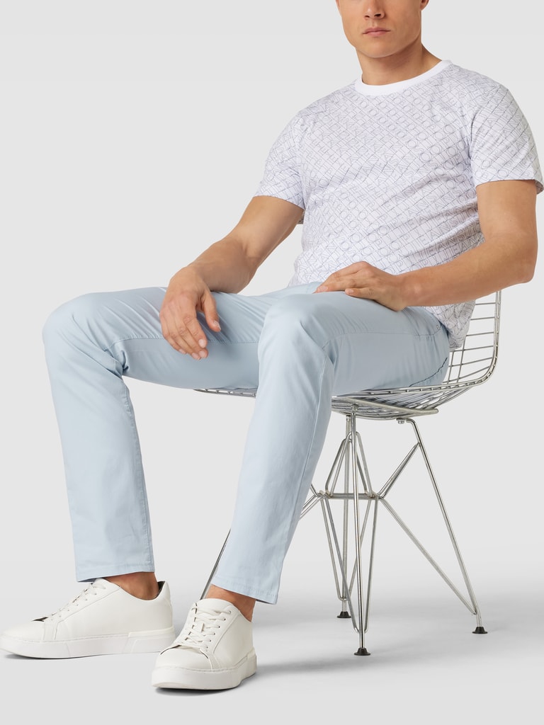 Pierre Cardin Broek met labeldetails, model 'Lyon' in lichtblauw online ...