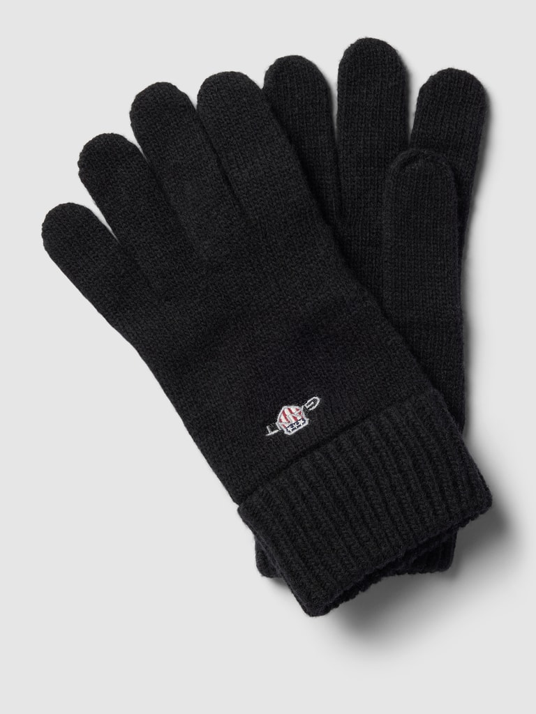 Gant Handschuhe mit Label-Stitching (black) online kaufen