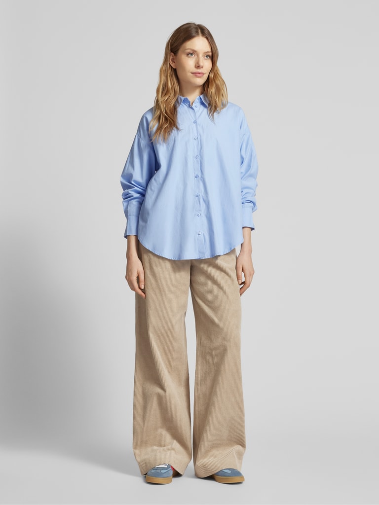 Kup online Vero Moda Bluza koszulowa o kroju oversized z mieszanki ...