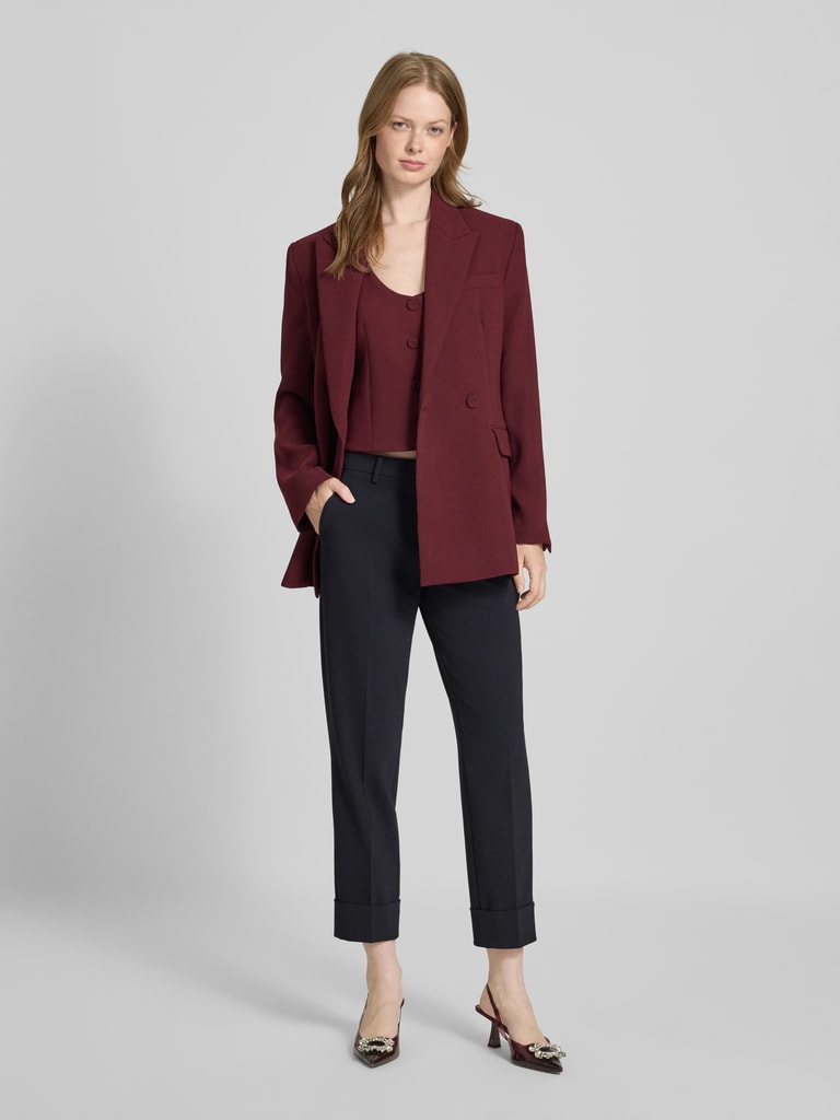 Cambio Stoffen broek met vaste pijpboorden, model 'KRYSTAL' in ...
