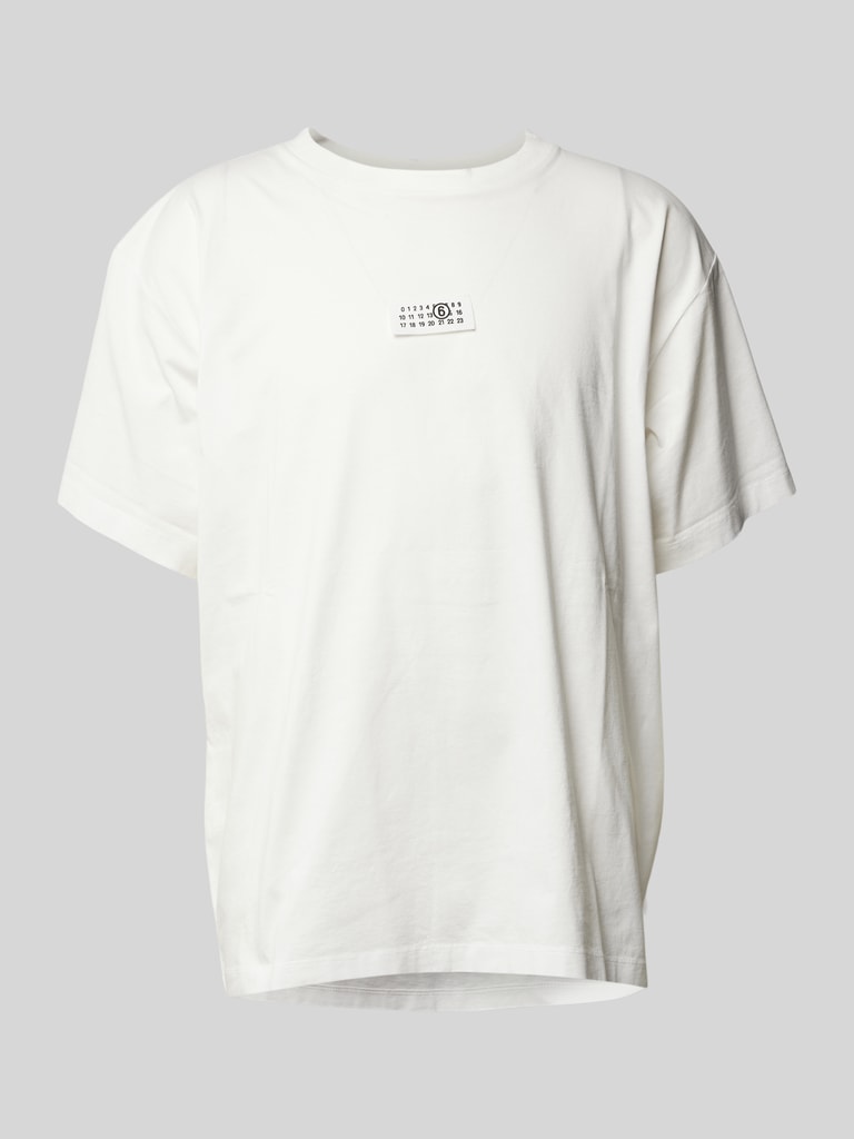 MM6 T-Shirt mit Label-Patch (weiss) online kaufen