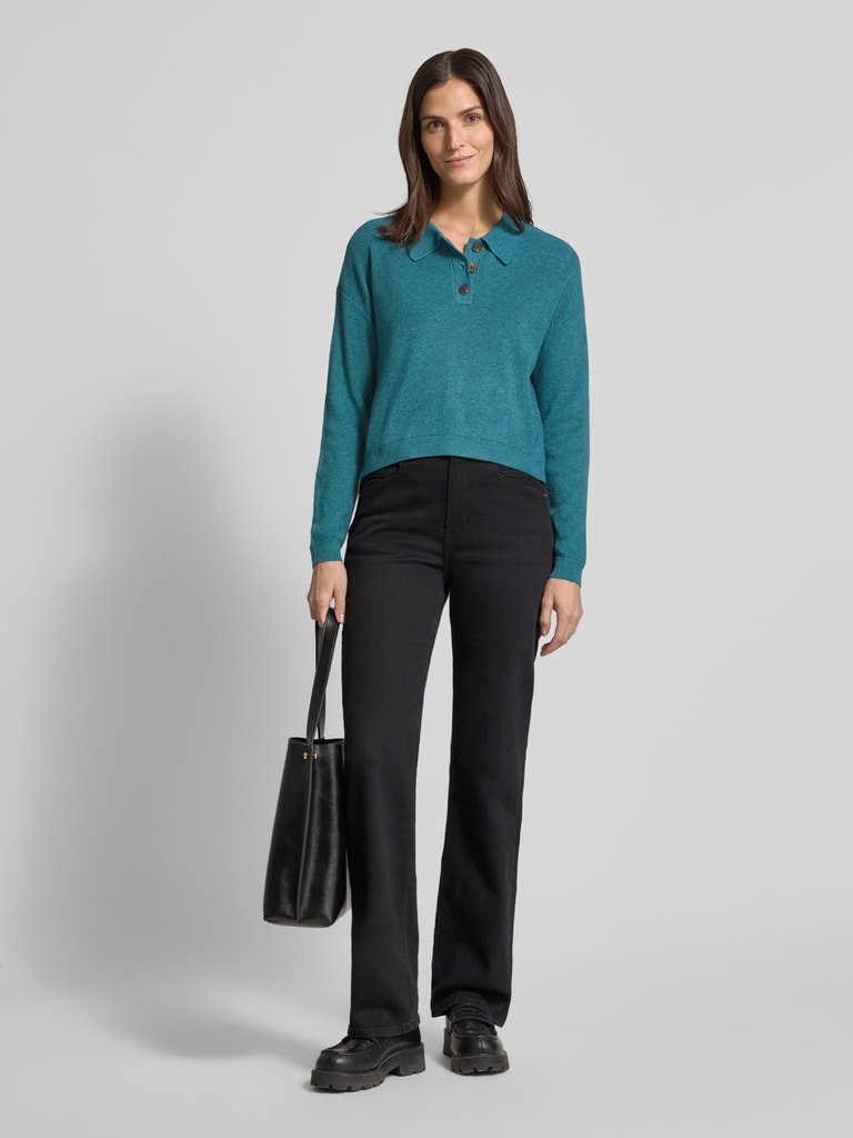 Vero Moda Regular Fit Pullover mit Polokragen Modell 'EXCITING' (petrol ...