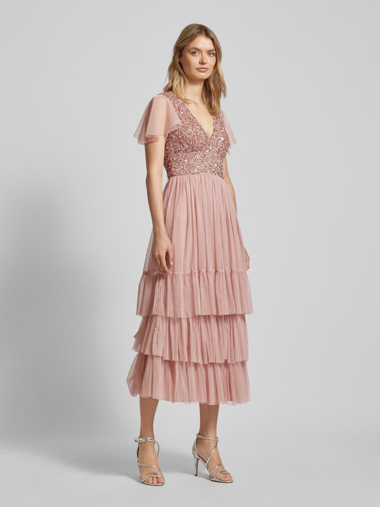 Lace & Beads Cocktailkleid aus Tüll (rose) online kaufen
