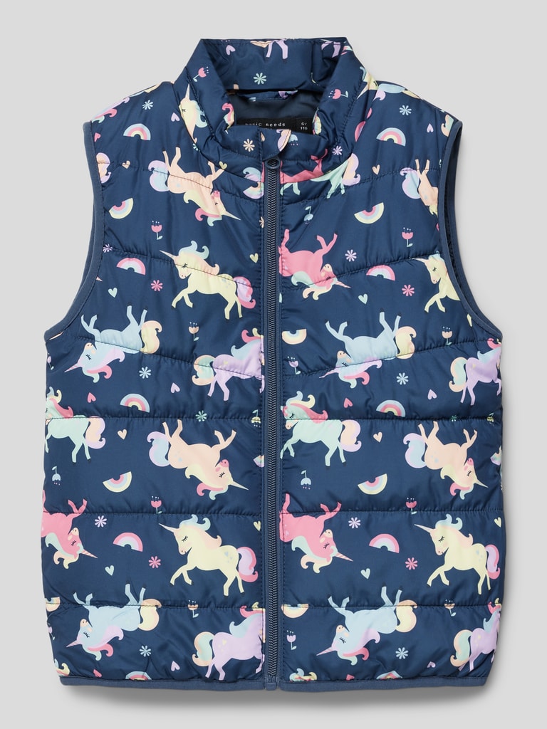 Name It Bodywarmer met all-over motief in blauw online kopen | P&C