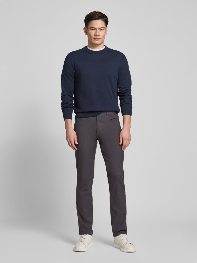 Christian Berg Men Tapered Fit Chino mit Strukturmuster (dunkelgrau ...