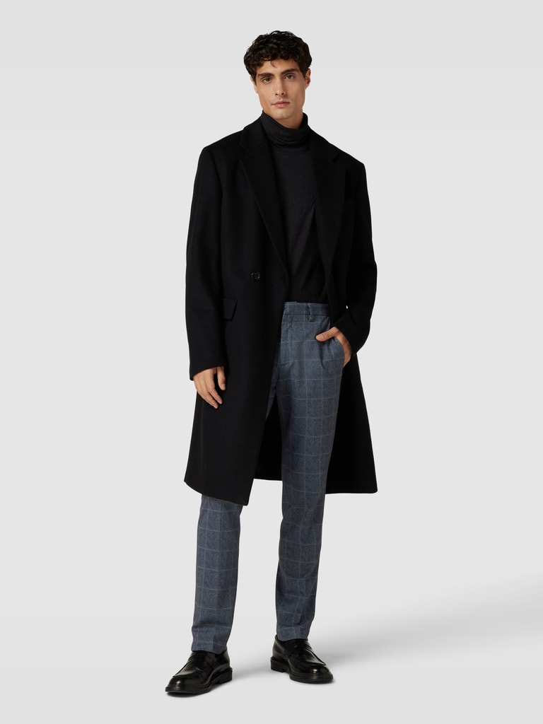 Pierre Cardin Stoffhose mit Gitterkaro Modell 'Ray' (blau) online kaufen