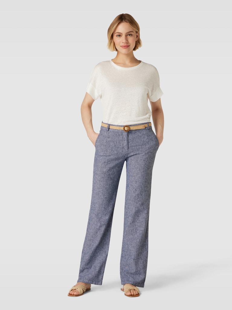 Christian Berg Woman Stoffhose mit Gürtel (dunkelblau) online kaufen