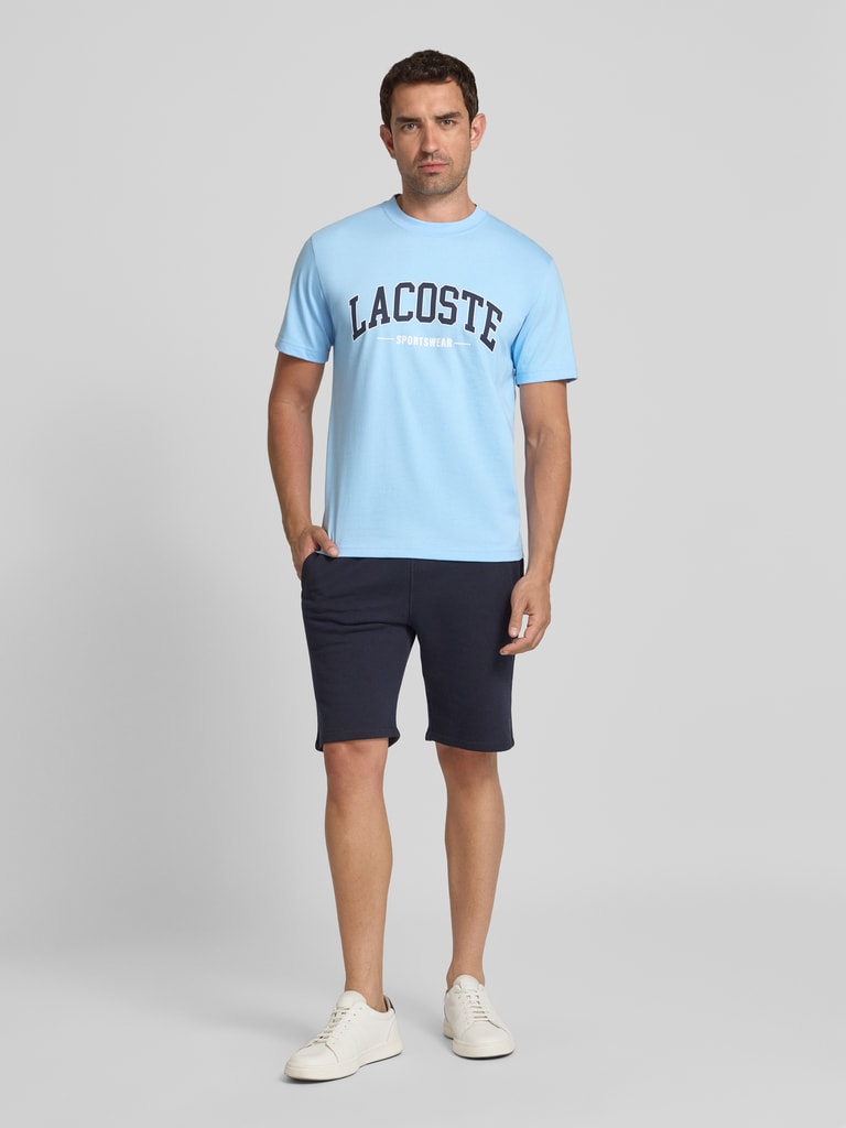 Lacoste T-Shirt mit Label-Print (hellblau) online kaufen