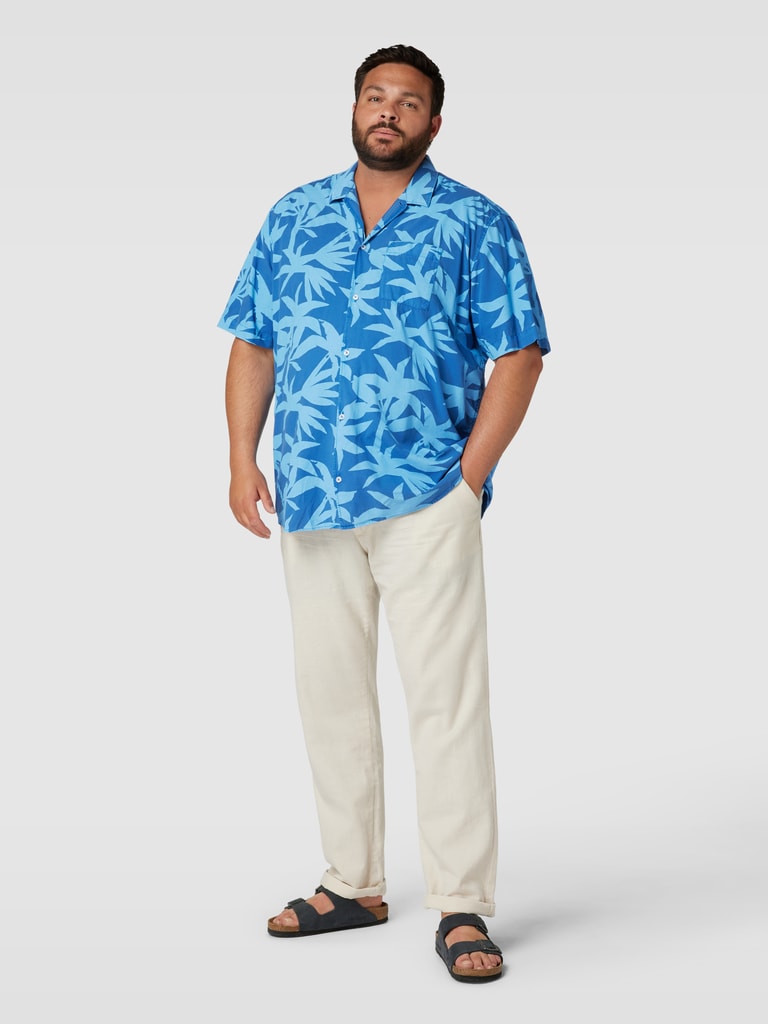 S.Oliver Plus PLUS SIZE Freizeithemd mit Allover-Muster Modell 'Palm ...