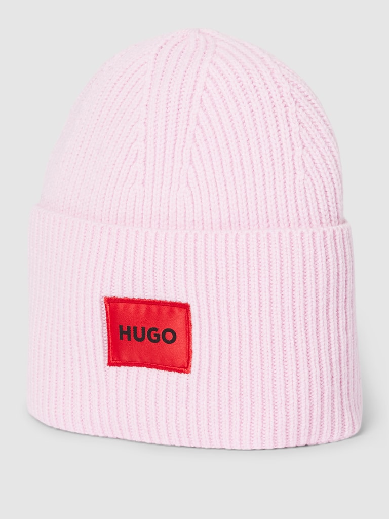 HUGO Muts met logopatch, model 'Saffia' in roze online kopen | P&C