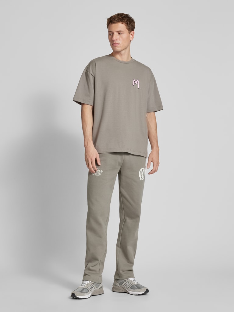 Multiply Apparel Regular Fit Sweatpants mit Label-Print (hellgrau ...