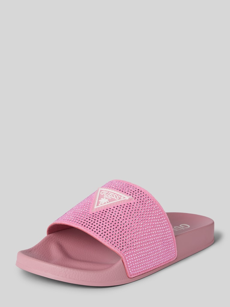 Guess Slides mit Paillettenbesatz (pink) online kaufen