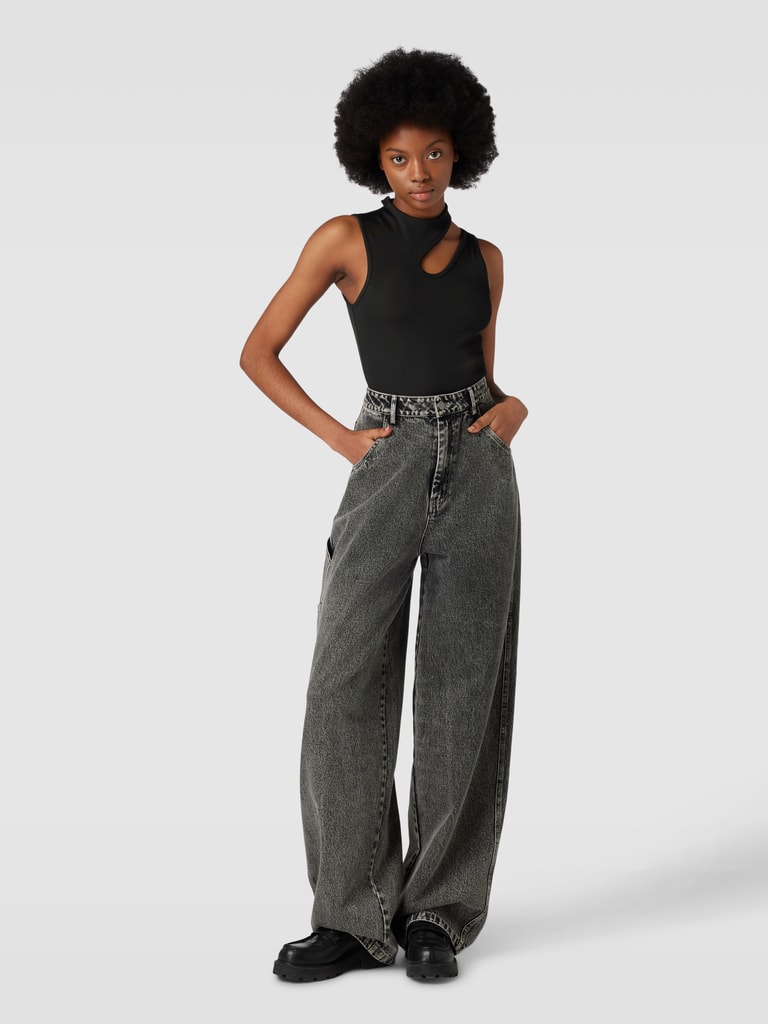 HUGO Top mit Cut Out Modell 'Draca' (black) online kaufen