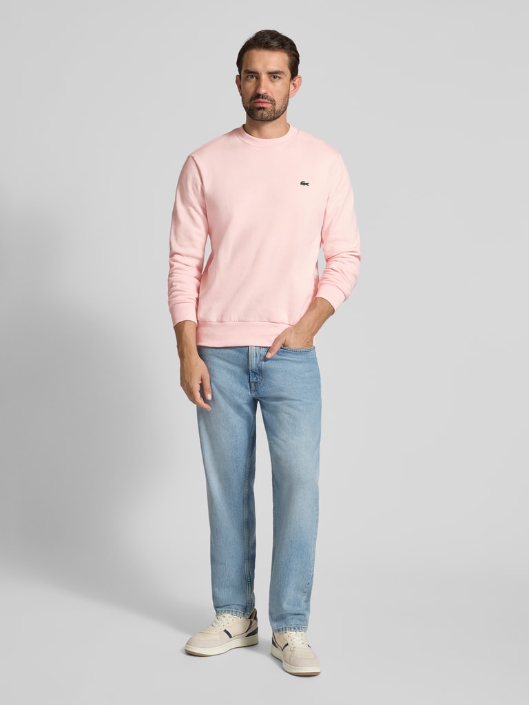 Lacoste Regular fit sweatshirt van katoenmix in roze online kopen | P&C
