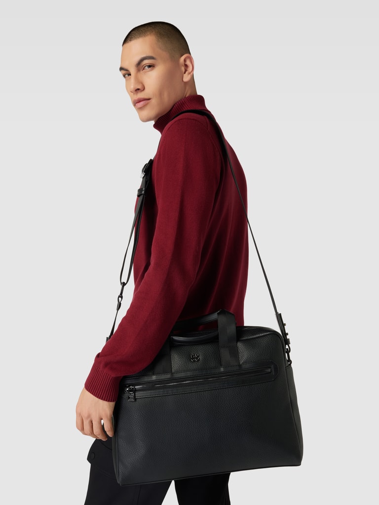 Kup online HUGO Torba biznesowa z detalem z logo model ‘Elliott’ (czarny)