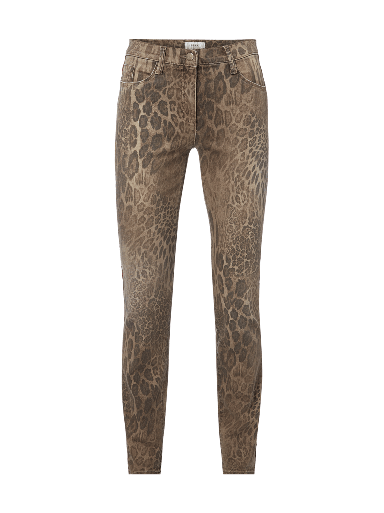 Brax Regular Fit Jeans mit Animal-Print (beige) online kaufen