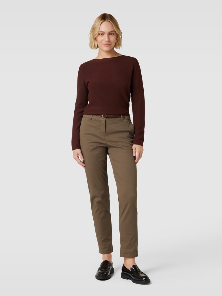 Christian Berg Woman Chino mit Gürtel (oliv) online kaufen