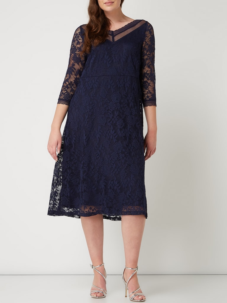 SHEEGO PLUS SIZE Kleid aus Spitze (marine) online kaufen