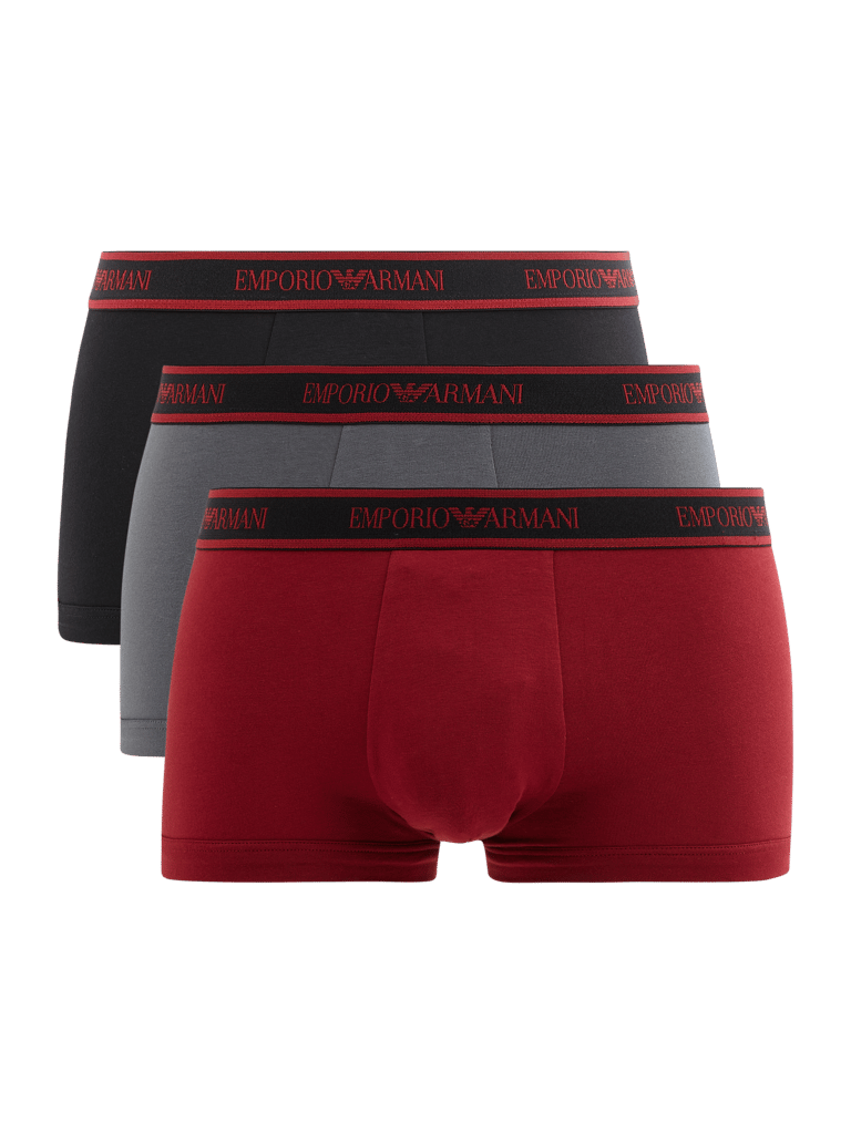 Emporio Armani Trunks mit Stretch-Anteil im 3er-Pack (bordeaux) online ...