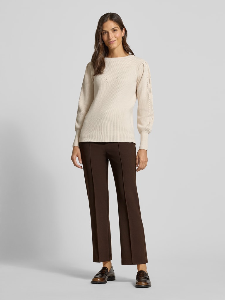 OPUS PANTS Straight leg stoffen broek met vaste persplooien, model ...